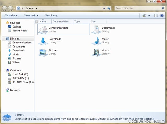 More Windows 7 Screenshots: Windows Explorer, Communications Library ...