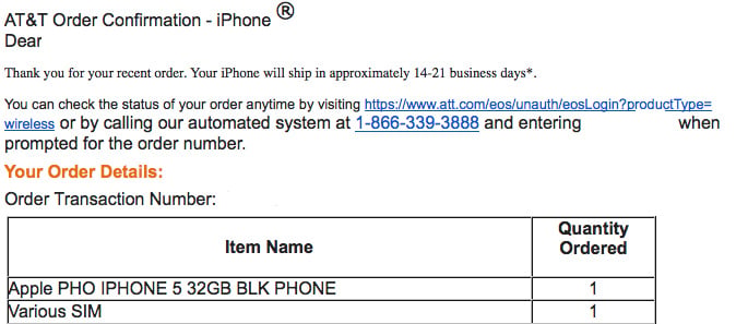 AT&T Pushing Some iPhone 5 Release Day Pre-Orders Back