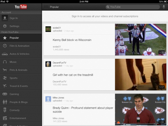 How to Get YouTube Back on the iPad in iOS 6