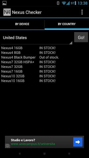 How to Know When the Nexus 4 is Back in Stock