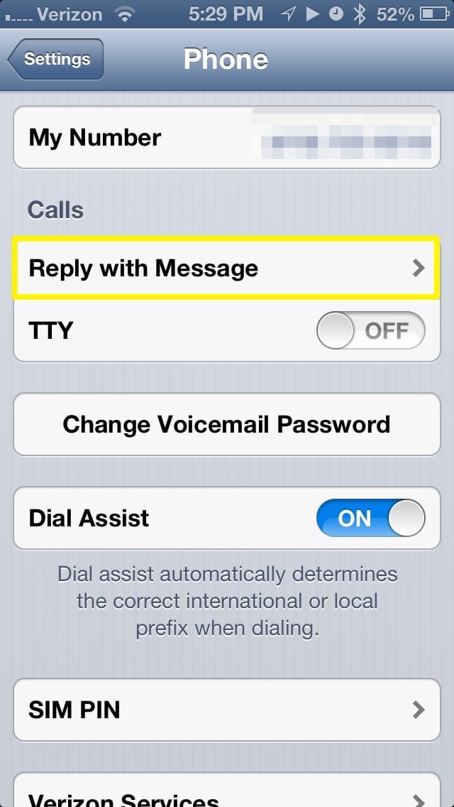 How to Set Custom Reply Messages on the iPhone in IOS 6