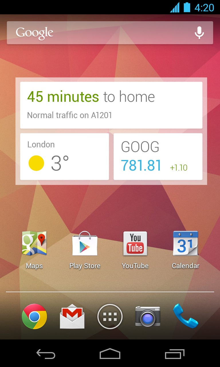 Google Now Widget Lands with Latest Google Search Update