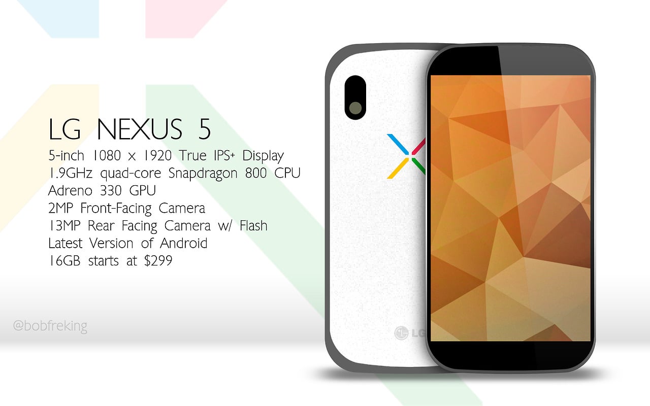 Nexus 5, Nexus Tablet Renders Showcase New Looks