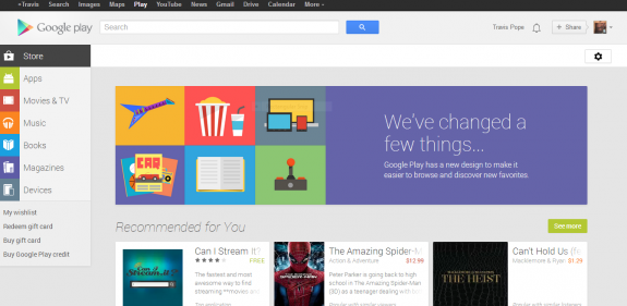 New Google Play Store Design Boosts Usability