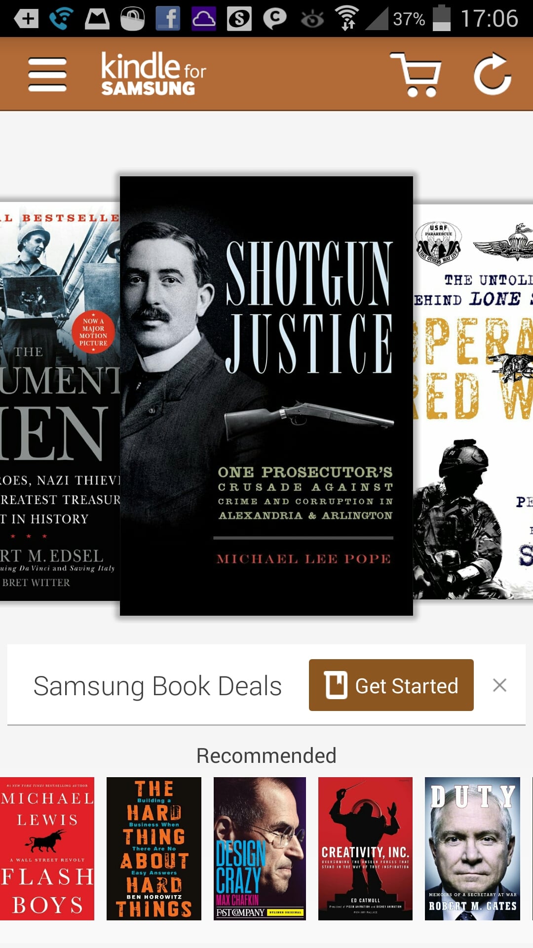 Using the Kindle for Samsung App