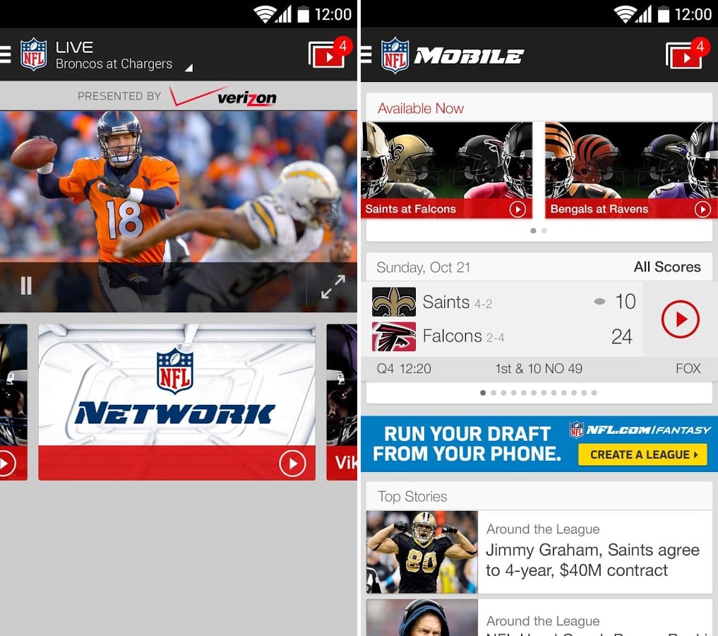 NFL Mobile App Redesign Arrives in Time for NFL Preseason