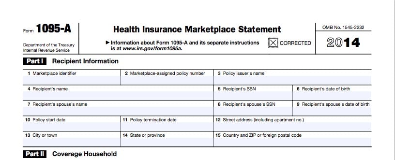 Incorrect IRS Form 1095-A Relief Arrives