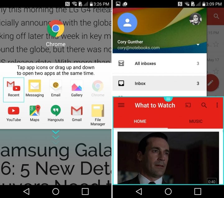 How to Run 2 Apps at the Same Time on the LG G4