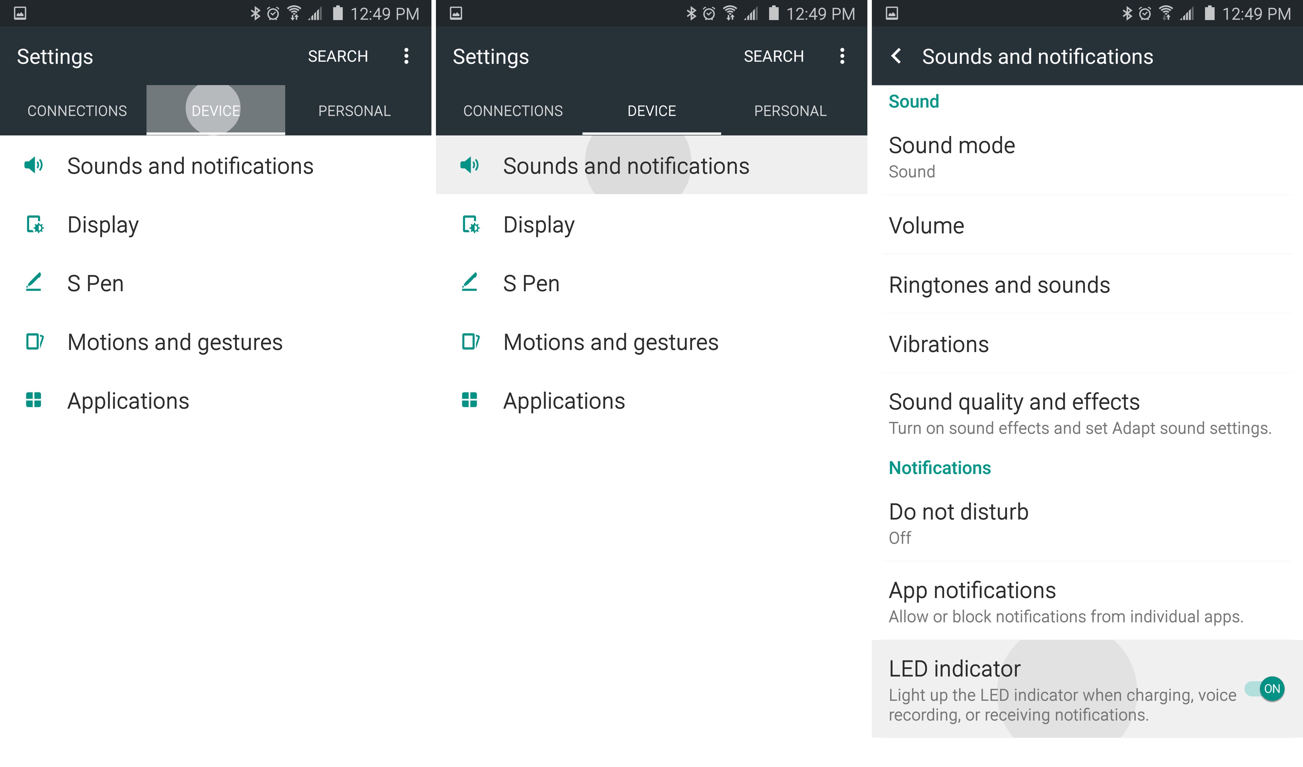 How to Turn off the Galaxy Note 5 Notification LED Light