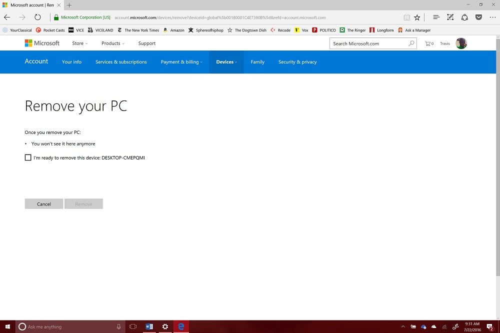 How to Delete Devices from Your Microsoft Account