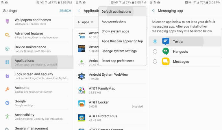 How to Change the Galaxy Note 9 Text Message App