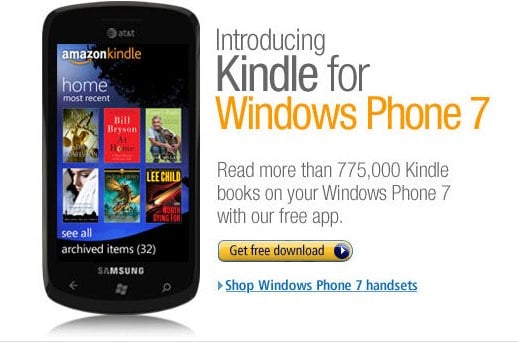 Amazon Kindle App Now Available for Windows Phone 7