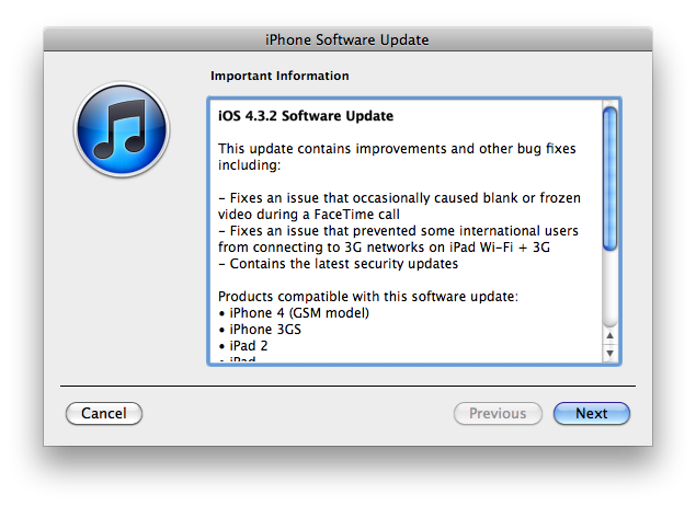 Apple Rolls Out iOS 4.3.2 and 4.3.7 (Verizon iPhone) Updates