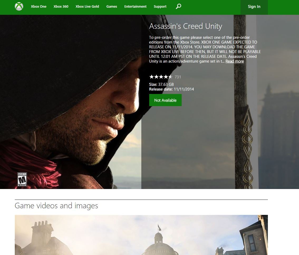 Assassin's Creed Unity Release Date Details